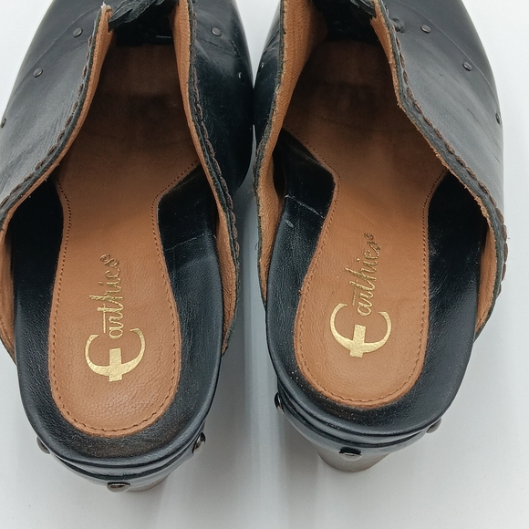 Earthies | Shoes | Earthies Freiburg Vintage Clog Heel Mule Leather ...